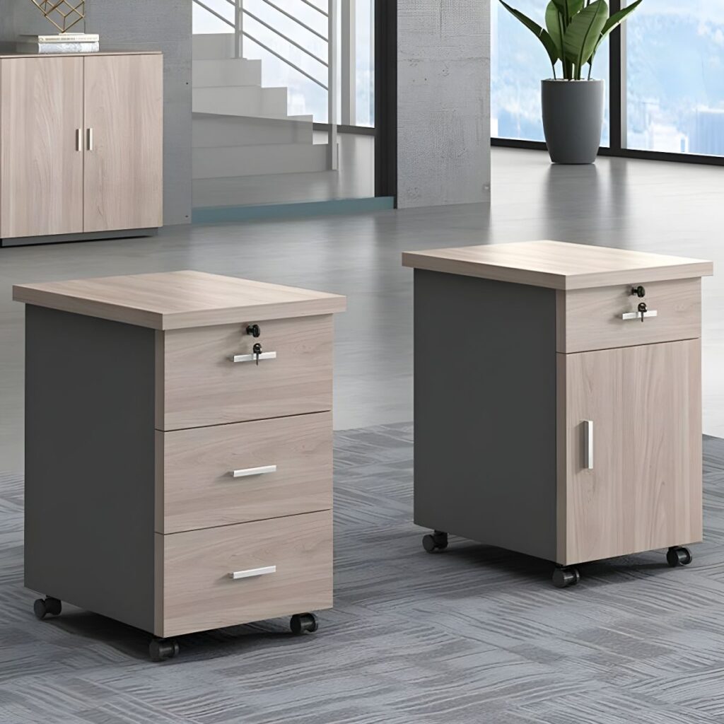 4-Seat Brown Office Workstation - Kenya Mart -Furniture Shop in Kenya
