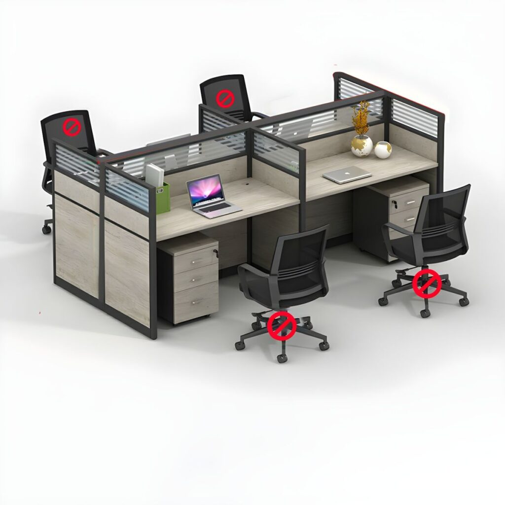 Four-Way Office Workstation - Kenya Mart -Furniture Shop in Kenya