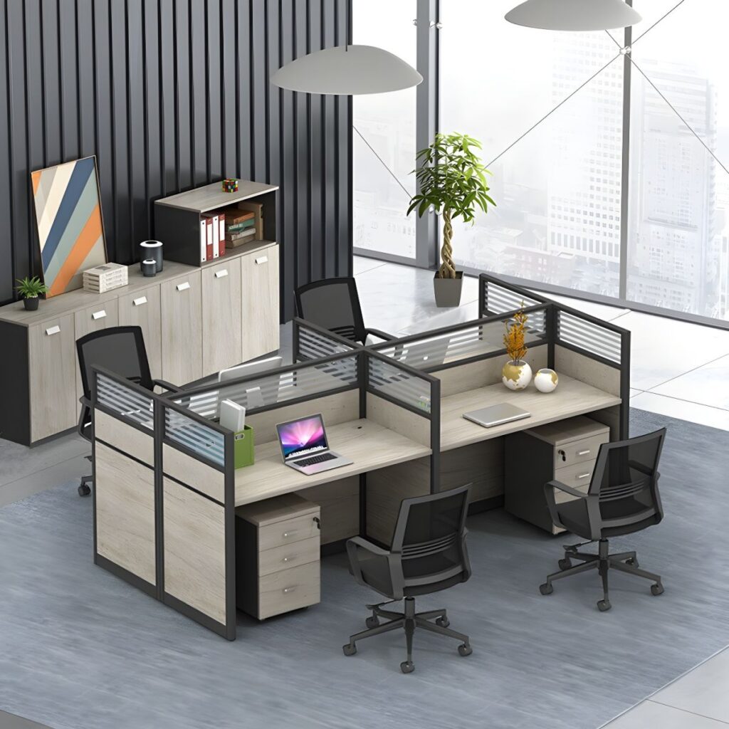 Four-Way Office Workstation - Kenya Mart -Furniture Shop in Kenya