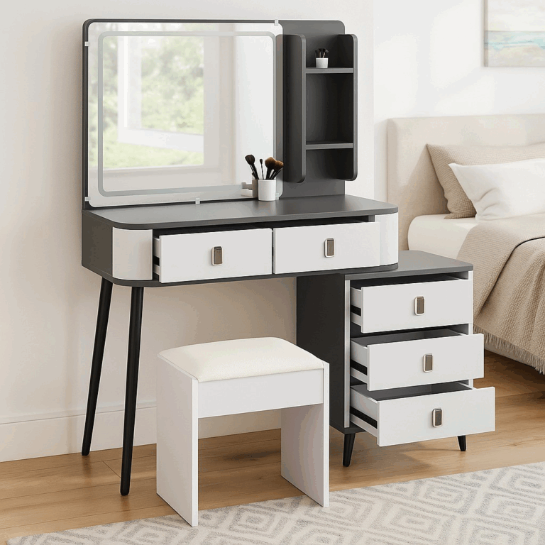 Modern Dressing Table with Mirror - Kenya Mart -Furniture Shop in Kenya