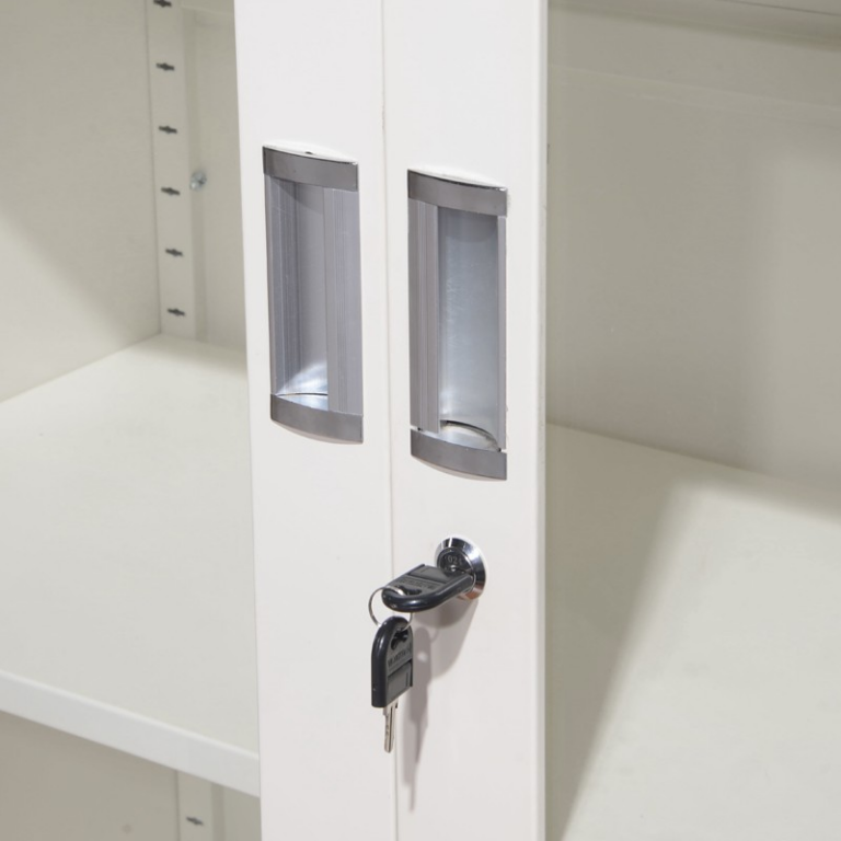 2-Door Full Glass Storage Cabinet - Kenya Mart -Furniture Shop in Kenya