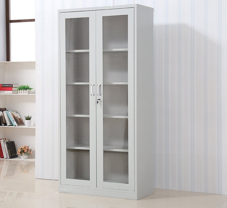 2-Door Full Glass Storage Cabinet - Kenya Mart -Furniture Shop in Kenya